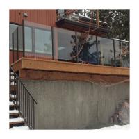 China Aluminum louver fence glass handrail balcony model aluminum railing deck with glass for sale