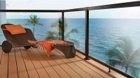 China Aluminum railing balcony exterior glass balustrade supplier aluminum glass deck railing systems for sale