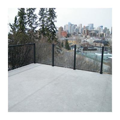 China Verandah railings aluminum frameless glass balustrade for decking factory led glass railing aluminum u channel for sale