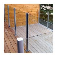 China Aluminum tube railing glass baluster panels factory glass aluminum railing for sale