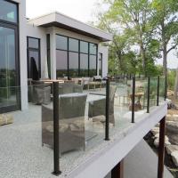 China Average cost for aluminum fencing glass balustrade railing supplier aluminum base track for glass railing for sale