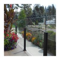 China Aluminum deck railing privacy screen glass fence for balcony design aluminum railing with glass panels for sale