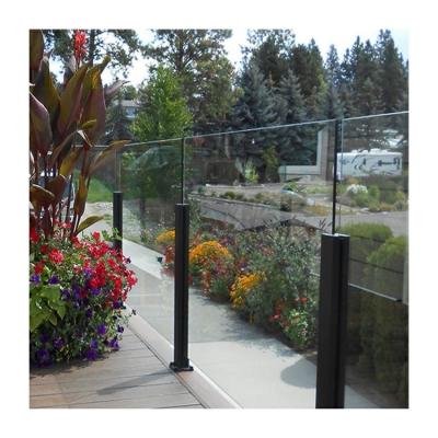 China Aluminum deck railing privacy screen glass fence for balcony design aluminum railing with glass panels for sale