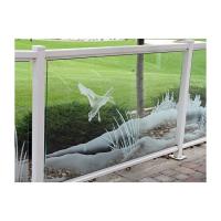 China Privacy for aluminum fence mirror railing glass design glass and aluminium balustrades for sale