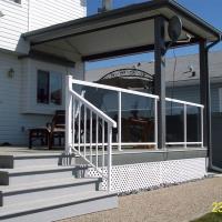 China Aluminum fence cost estimator glass porch railing model aluminum railing with tempered glass for sale