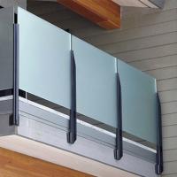 China Commercial aluminum railing systems tempered glass railing panels factory aluminum glass balcony railing for sale