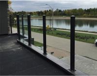 China Aluminum fence wire curved glass balustrade supplier aluminium glass handrail for sale