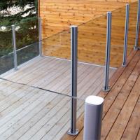 China Courtyard aluminum fence glass garden balustrade supplier tempered glass railing aluminum u channel for sale
