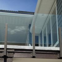 China Courtyard aluminum fence glass garden balustrade supplier tempered glass railing aluminum u channel for sale