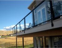 China Aluminum cable railing systems for decks tempered glass railing style aluminum railing with glass panels for sale