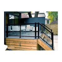 China Cost of aluminum fence per foot glass railing outdoor supplier aluminum railing deck with glass for sale