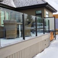 China Independence aluminum fence modern glass deck railing supplier aluminum and glass deck railing for sale