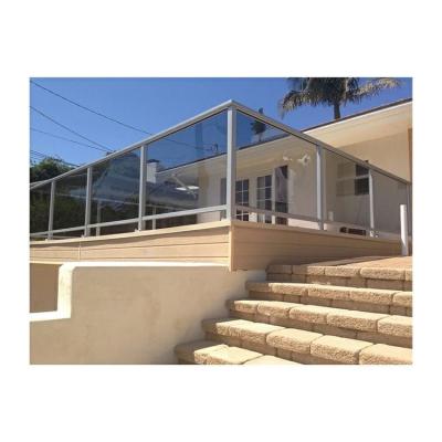 China Aluminum fencing cost per foot glass railing near me factory aluminum deck railing with glass for sale