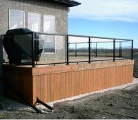 China Aluminum fencing cost per foot glass railing near me factory aluminum deck railing with glass for sale