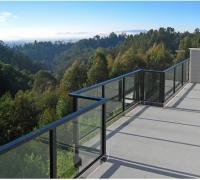 China 42 inch aluminum deck railing glass panels balustrade design aluminum railing with tempered glass for sale
