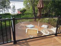 China 42 inch aluminum deck railing glass panels balustrade design aluminum railing with tempered glass for sale