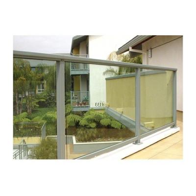 China Aluminum fence privacy slats balcony glass balustrade design aluminum glass deck railing systems for sale