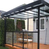 China Aluminum fence privacy slats balcony glass balustrade design aluminum glass deck railing systems for sale