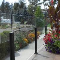 China Aluminum fence privacy slats balcony glass balustrade design aluminum glass deck railing systems for sale