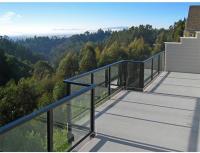 China Aluminum fence privacy slats balcony glass balustrade design aluminum glass deck railing systems for sale