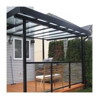 China Powder Coated Aluminum Glass Railing With Glass Balcony Panels U Channel Handrails for sale