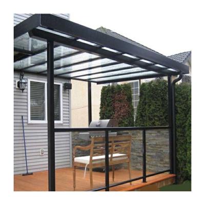 China Powder Coated Aluminum Glass Railing With Glass Balcony Panels U Channel Handrails for sale