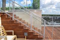 China Aluminum Frame Frameless Glass Railing Residential Balcony Patio Railing for sale