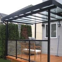 China Aluminum Frame Frameless Glass Railing Residential Balcony Patio Railing for sale