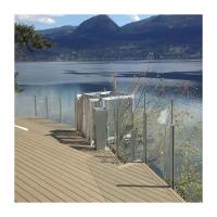China U Channel Aluminum Glass Railing Indoor Peak Fencing Glass Banister for sale