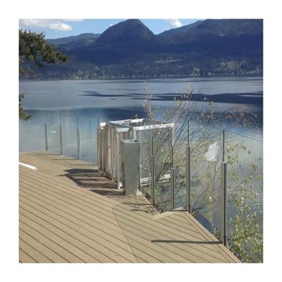 China U Channel Aluminum Glass Railing Indoor Peak Fencing Glass Banister for sale