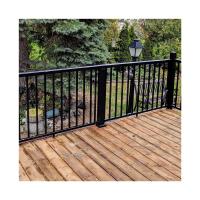 China Sleek Modern Powder Coated Aluminum Railing Contemporary Aluminium Porch Deck Railing for sale