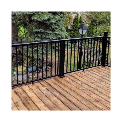 China Sleek Modern Powder Coated Aluminum Railing Contemporary Aluminium Porch Deck Railing for sale