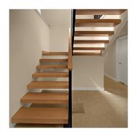China Wood floating stairs wooden circular staircase floating stairs exterior for sale