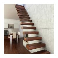 China Wood floating stairs wooden circular staircase floating stairs exterior for sale