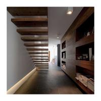 China Interior wooden floating stair modern wooden staircase interior floating stair design for sale
