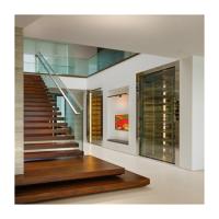 China Glass and wood floating stairs thick solid wooden tread floating stairs with cable railings for sale