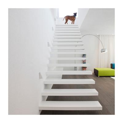 China Oak floating stairs high quality wood tread internal floating staircase for sale