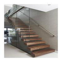 China Wood floating stiarcase wood fashion floating staircase design for sale