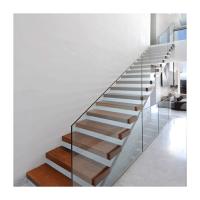 China Wood floating stiarcase wood fashion floating staircase design for sale