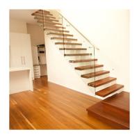 China Wood floating stiarcase wood fashion floating staircase design for sale