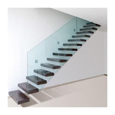 China High quality wooden floating wooden and steel staircase floating stair up stairs for sale