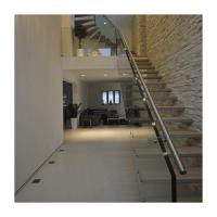 China Straight floating glass wood stairs custom wood ladders led floating stair for sale