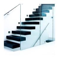 China Oak wood floating stairs custom woode stairs floating staircase handrail covers for sale