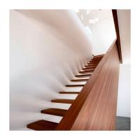 China Oak wood floating stairs custom woode stairs floating staircase handrail covers for sale