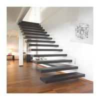 China Used floating wooden staircase wooden handrail staircase decorative floating stairs for sale