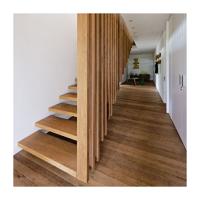 China Wood treadfloating stairs decorative wood floating staircase for home design for sale