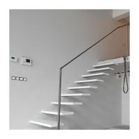 China Wood treadfloating stairs decorative wood floating staircase for home design for sale