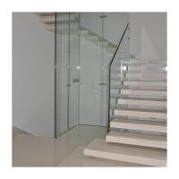 China Rubber wood floating staircase steel wood chimney cable railing floating stairs for sale