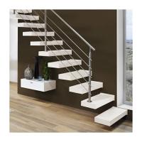 China Decorative wooden floating staircase wood steps for indoor floating stairs cost uk for sale