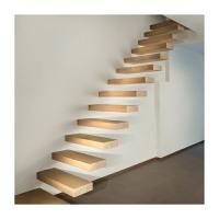 China Floating staircase with wooden tred inexpensive diy wood floating staircase tread for sale